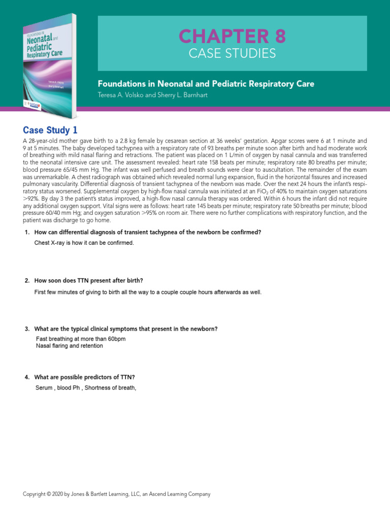 Chapter 8 Case Study | PDF | Medical Specialties | Clinical Medicine