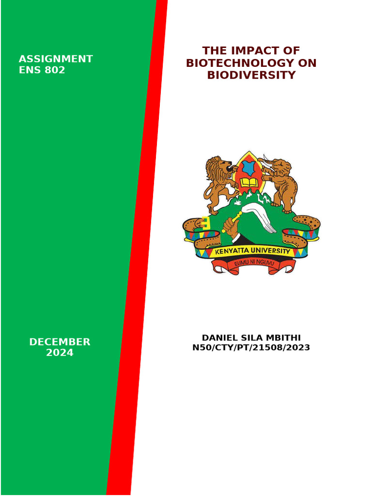 Impact of Biotechnology On Biodiversity | PDF | Biotechnology ...