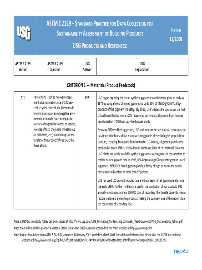 Astm e 2129 – Standard Practice for Data Collection for Sustainability ...