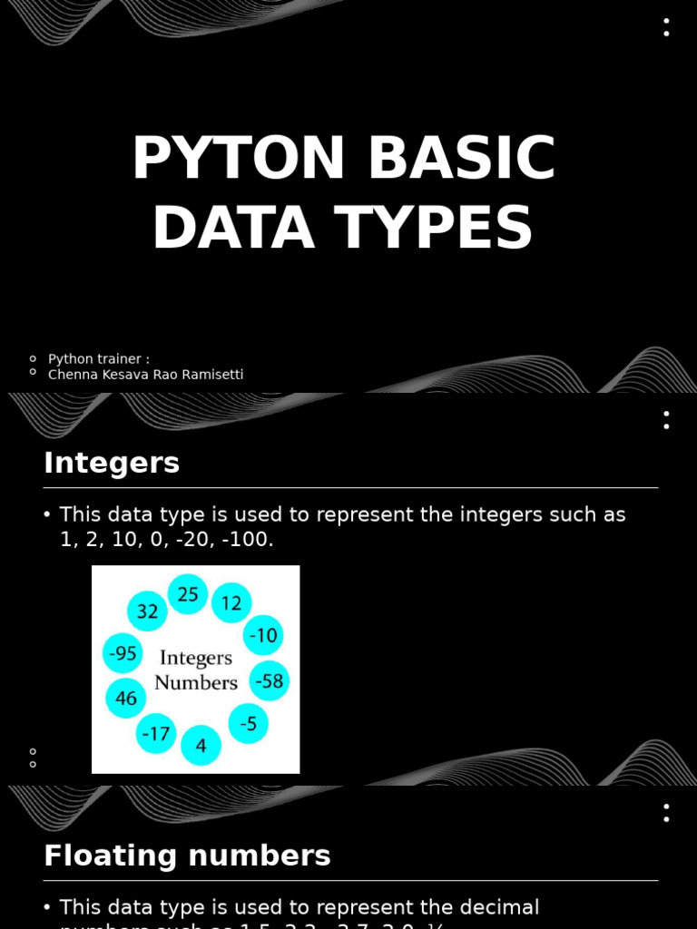 Python Basic Data Types Explained | PDF