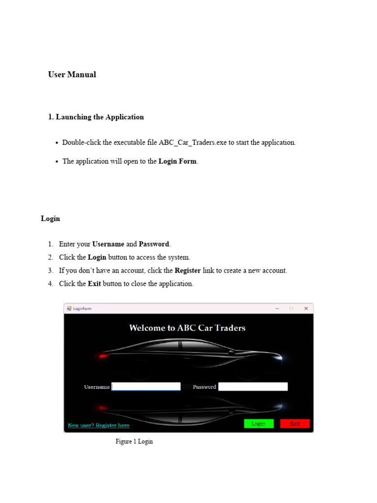 ABC Car Traders - User Manual | PDF | Computing | Software