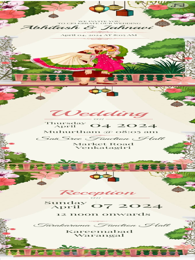 Abhilash Jahnavi Wedding Invite | PDF