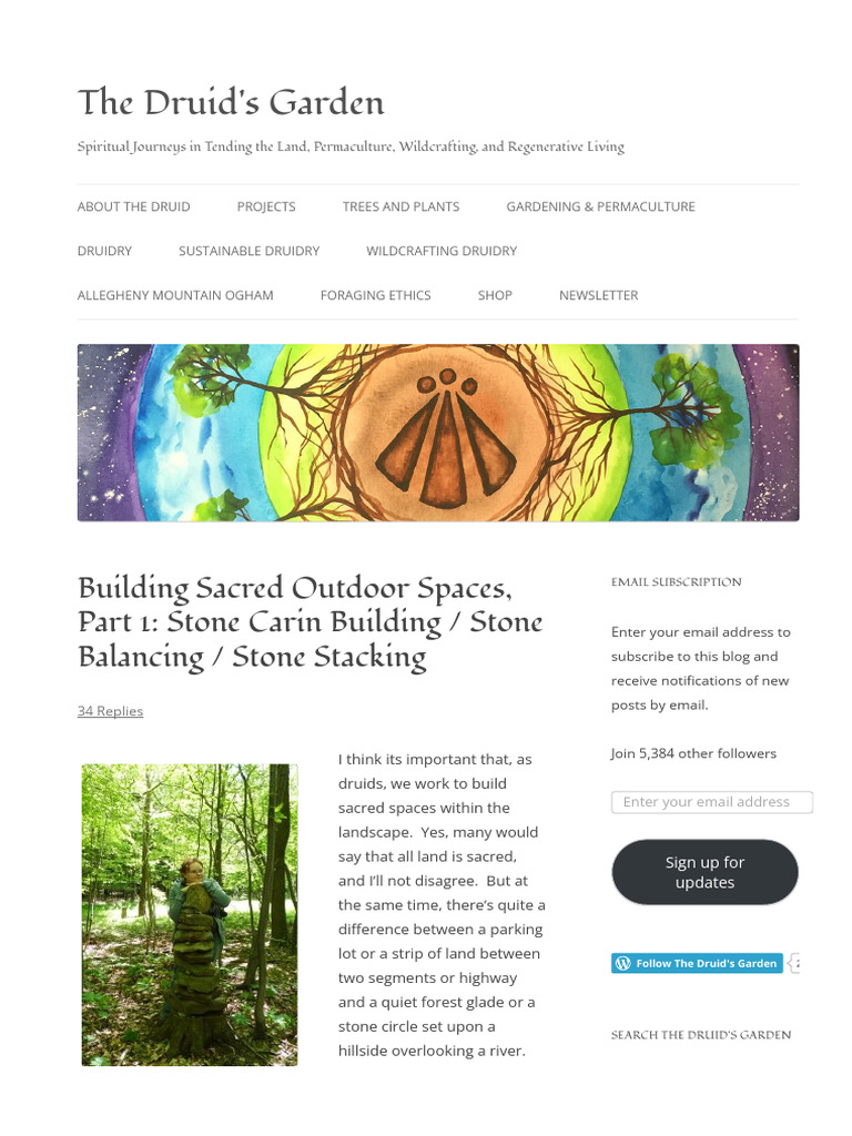 The Druids Garden - Building Sacred Outdoor Spaces Part 1 Stone Carin Building Stone - Stone ...