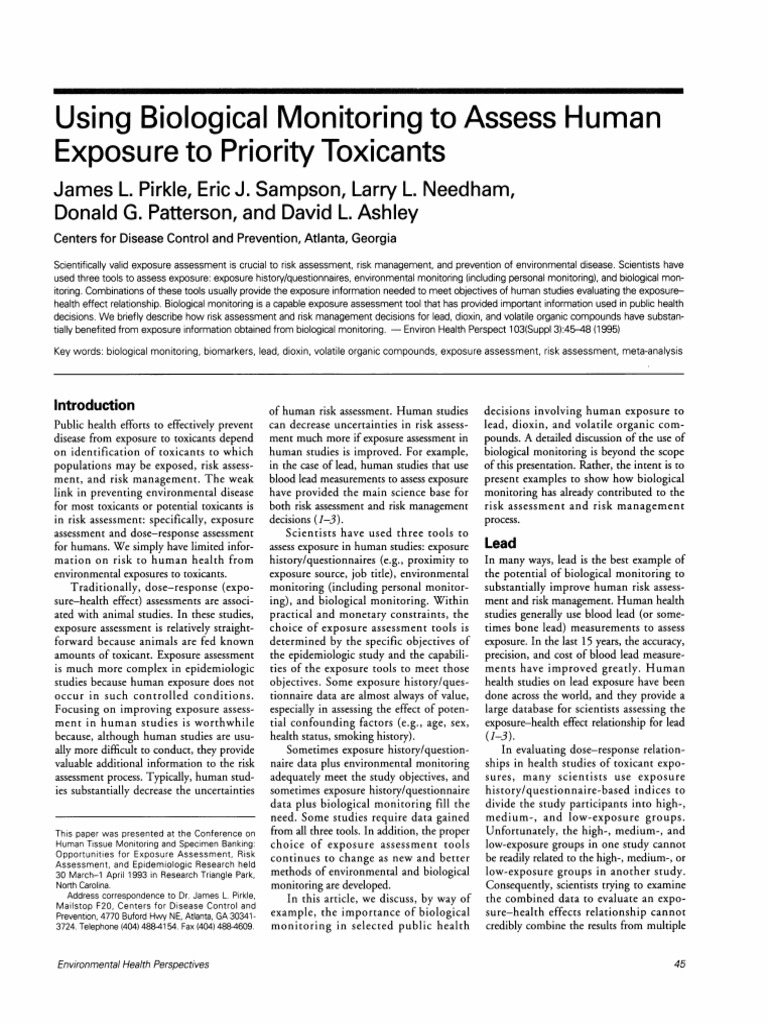 12-Using Biological Monitoring to Assess Human Exposure to Priority ...