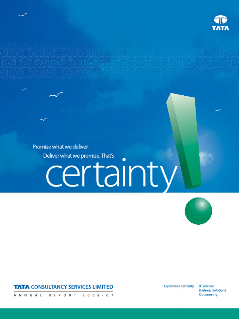 TCS Annual Report 2006-2007 | PDF | Financial Statement | Incentive