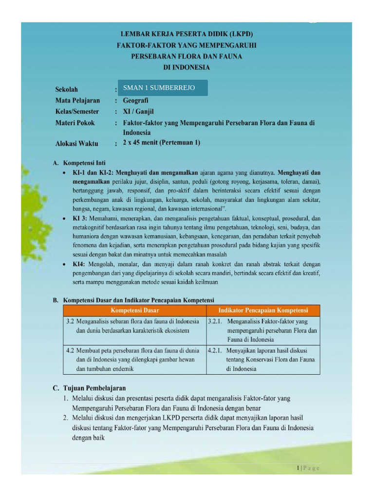 XI_Faktor Yang Mempengaruhi Persebaran Flora Dan Fauna | PDF