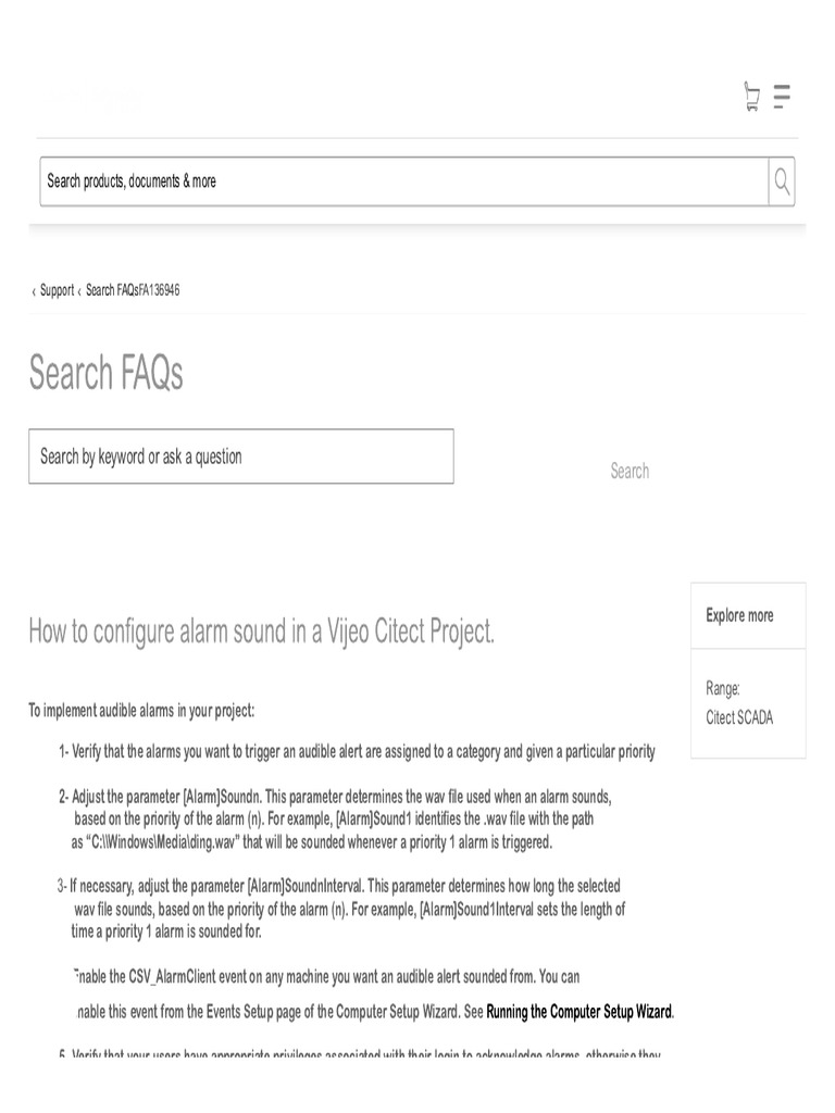 How To Configure Alarm Sound in A Vijeo... CT Project | PDF