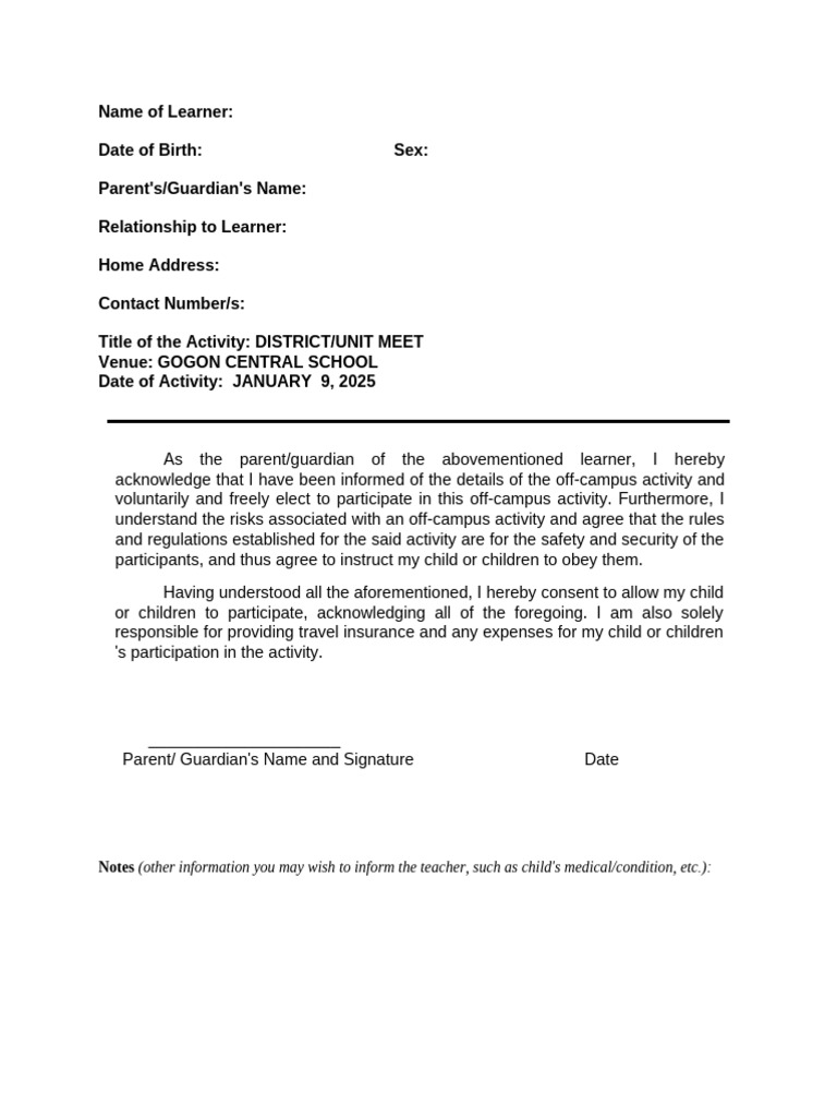 PARENTS-PERMIT-FROM-SDO-form | PDF