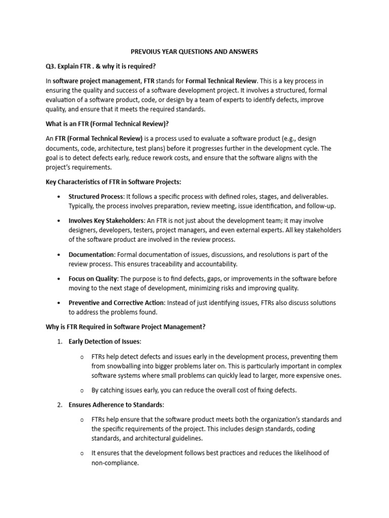 Spm Prevoius Year Questions and Answers | PDF | Agile Software ...