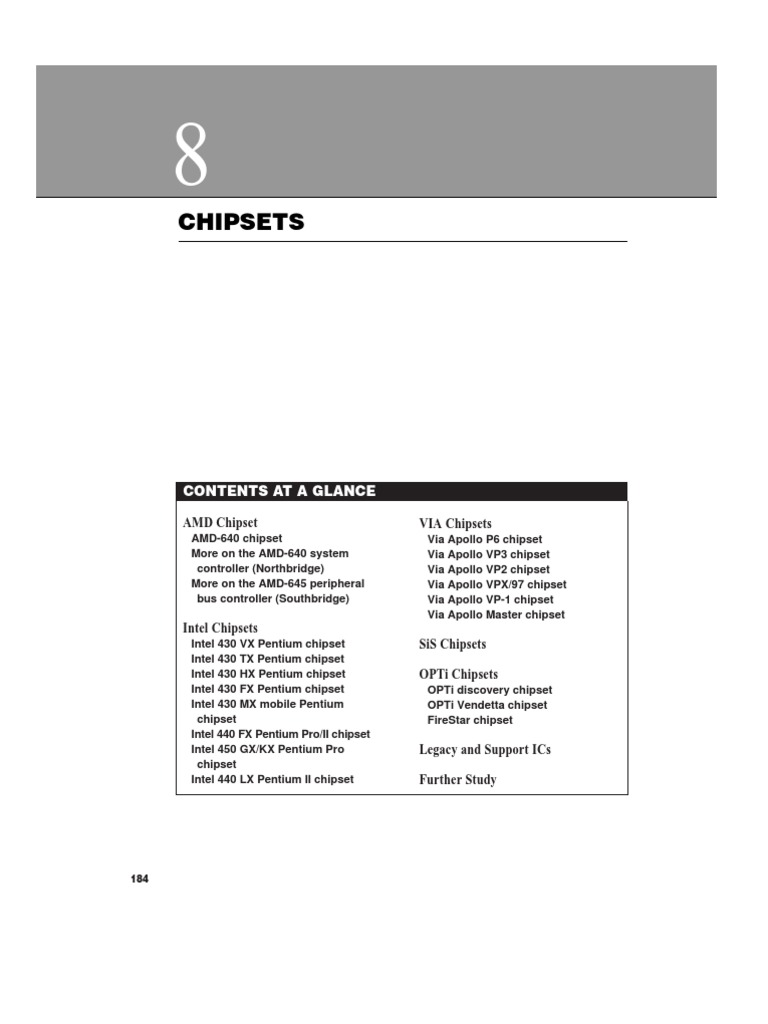 Chip Sets | PDF | Dynamic Random Access Memory | Cpu Cache