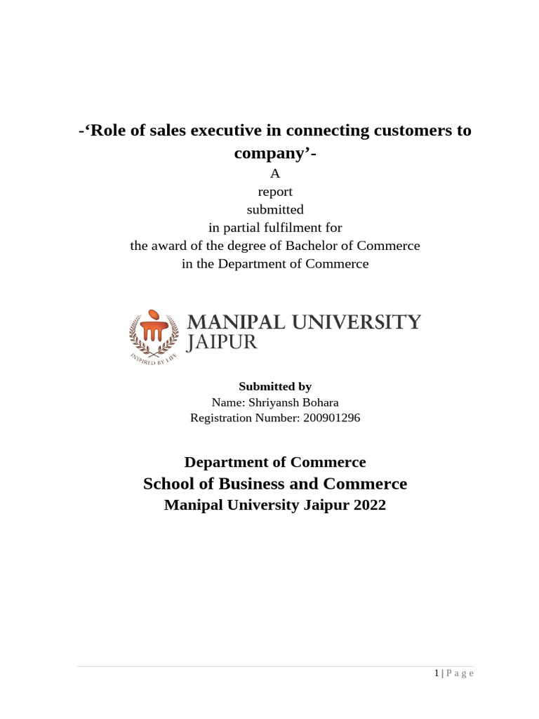 1 final report_shriyansh- | PDF | Customer Relationship Management | Brand