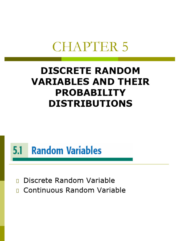 ch5 | PDF | Probability Distribution | Random Variable