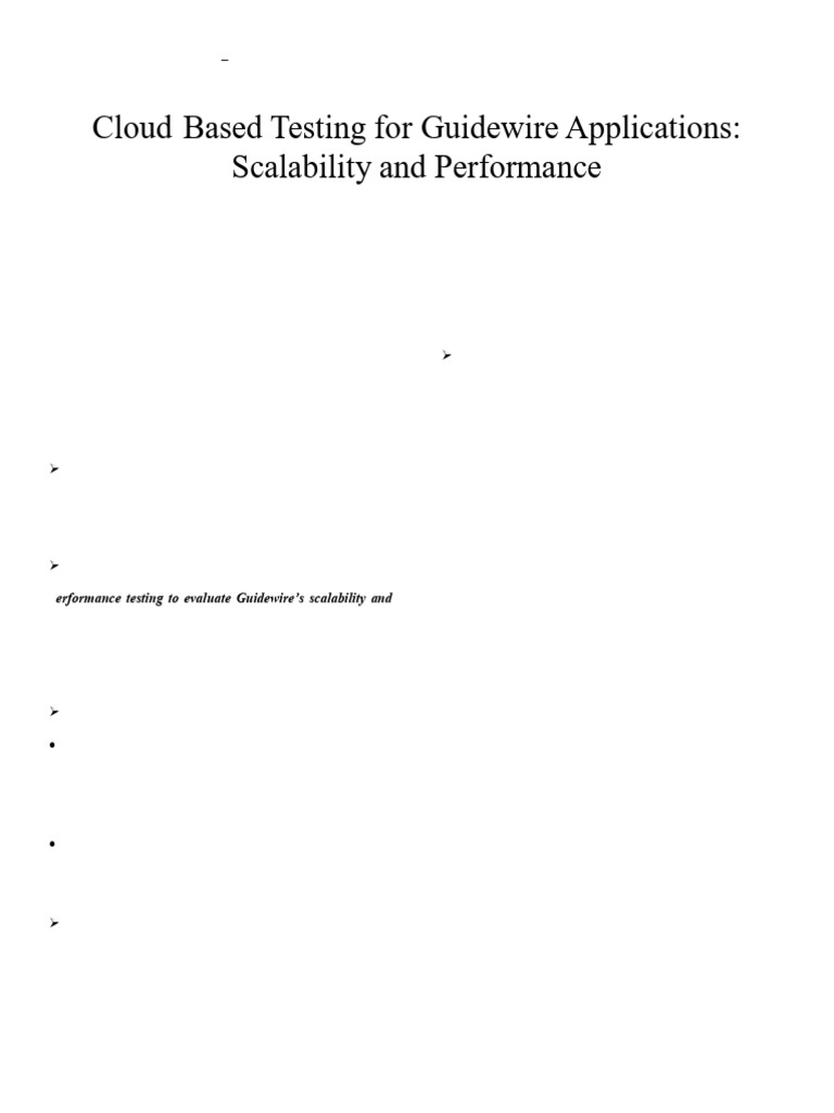 Cloud-Based Testing For Guidewire Applications: Scalability and ...