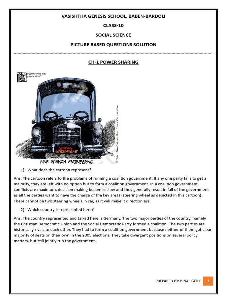 Class 10 Civics Picture-Based Questions | PDF | Rosa Parks | Bharatiya ...
