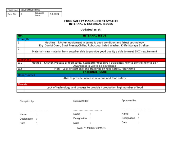 FRM07 - IMS Internal & External Issues | PDF