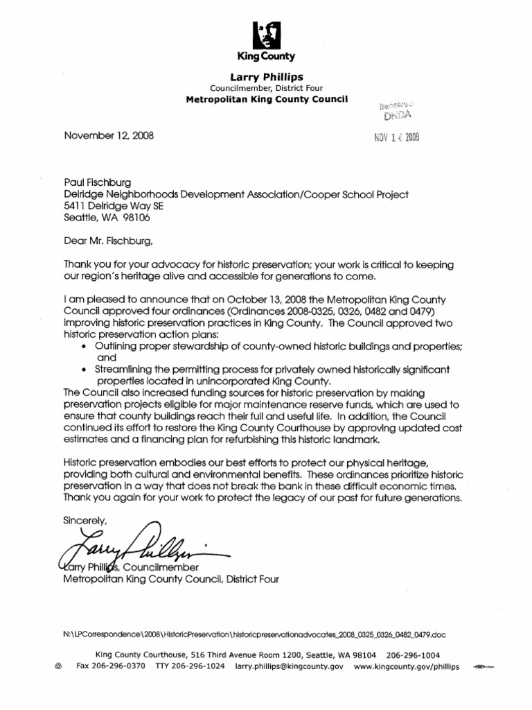 King County Council Re Historic Preservation Policy | PDF | Local ...
