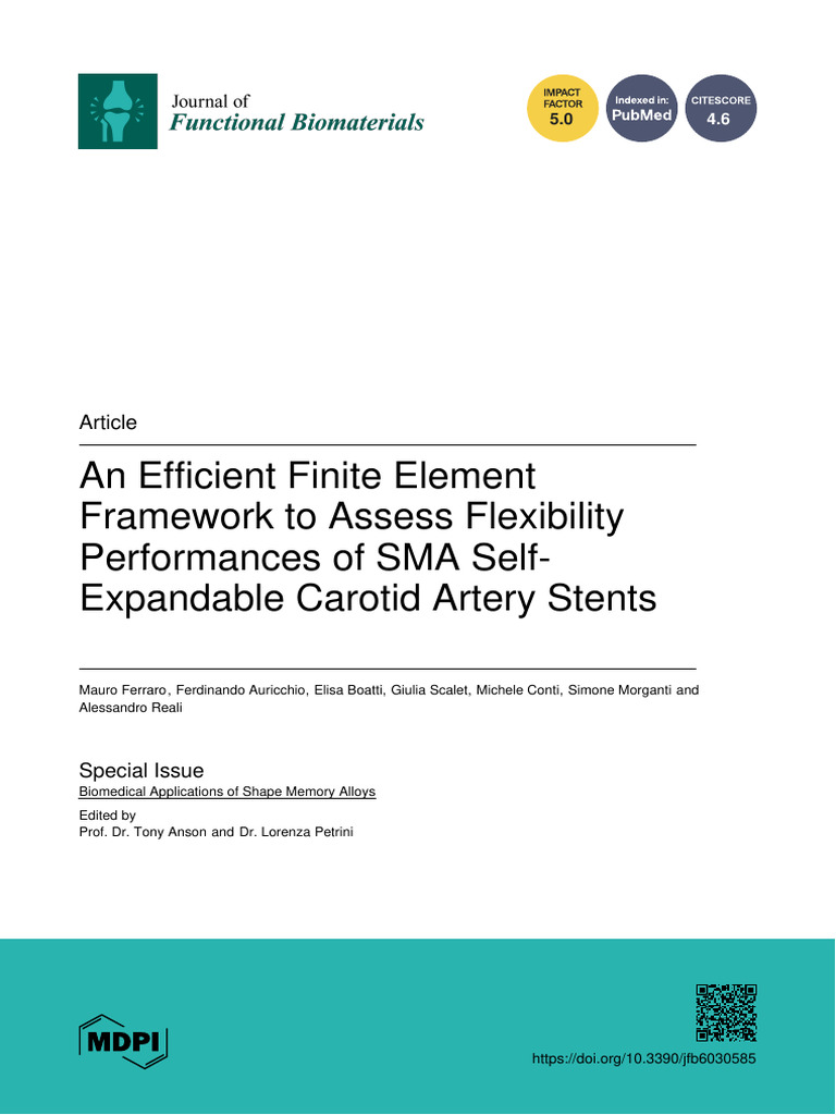 JFB 06 00585 With Cover | PDF | Finite Element Method | Stress (Mechanics)