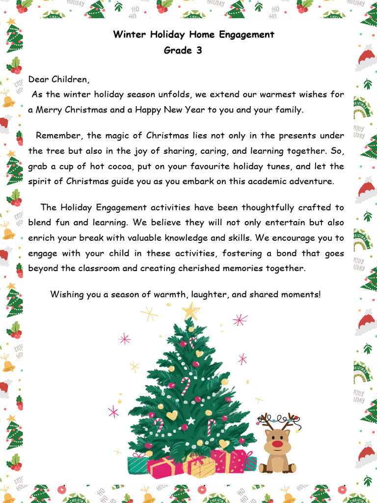 Grade 3 Winter HHE (2024-25) | PDF | Santa Claus | Christmas