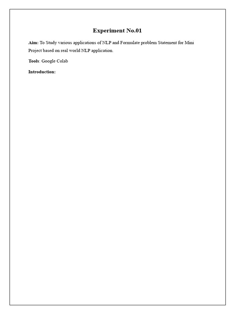 NLP 1 | PDF | Machine Learning | Accuracy And Precision