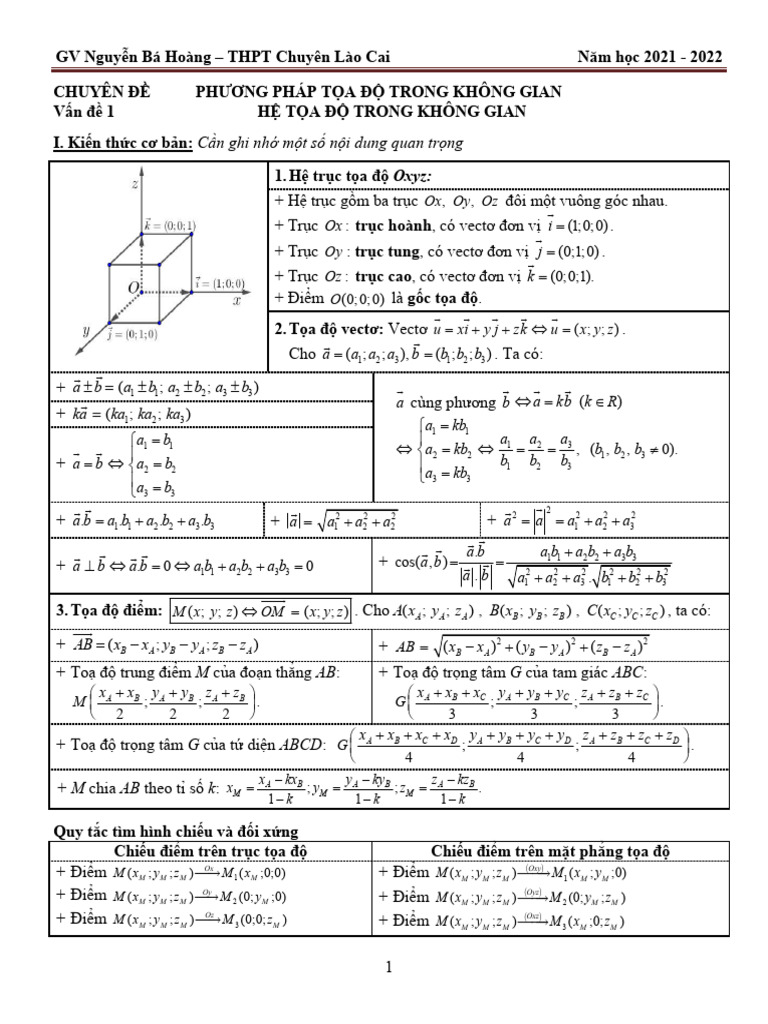 1 - Vecto Trong KG | PDF