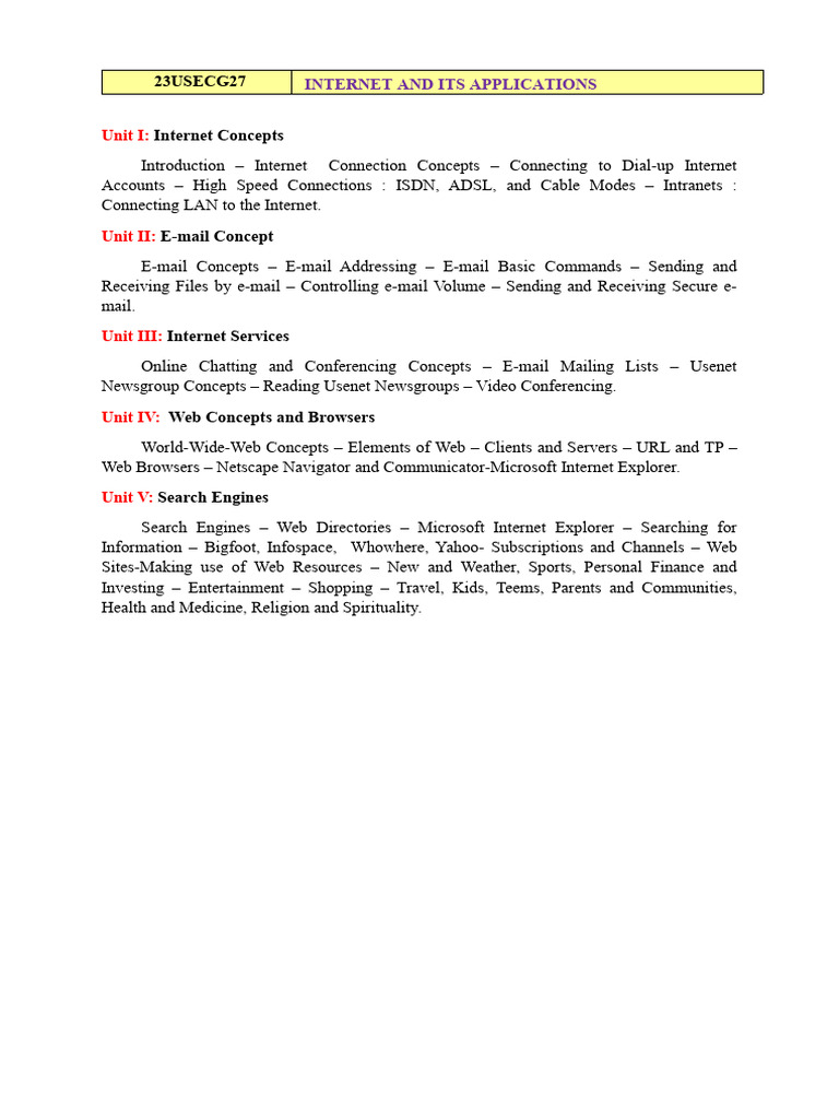Internet Ad Its Applications Unit 1 | PDF | Computer Network | Network ...