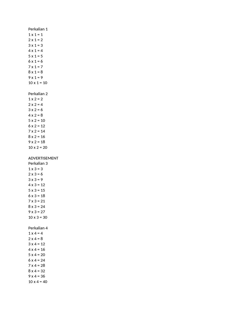 Perkalian | PDF