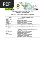 Annex A - Accomplishment Report For DTR | PDF