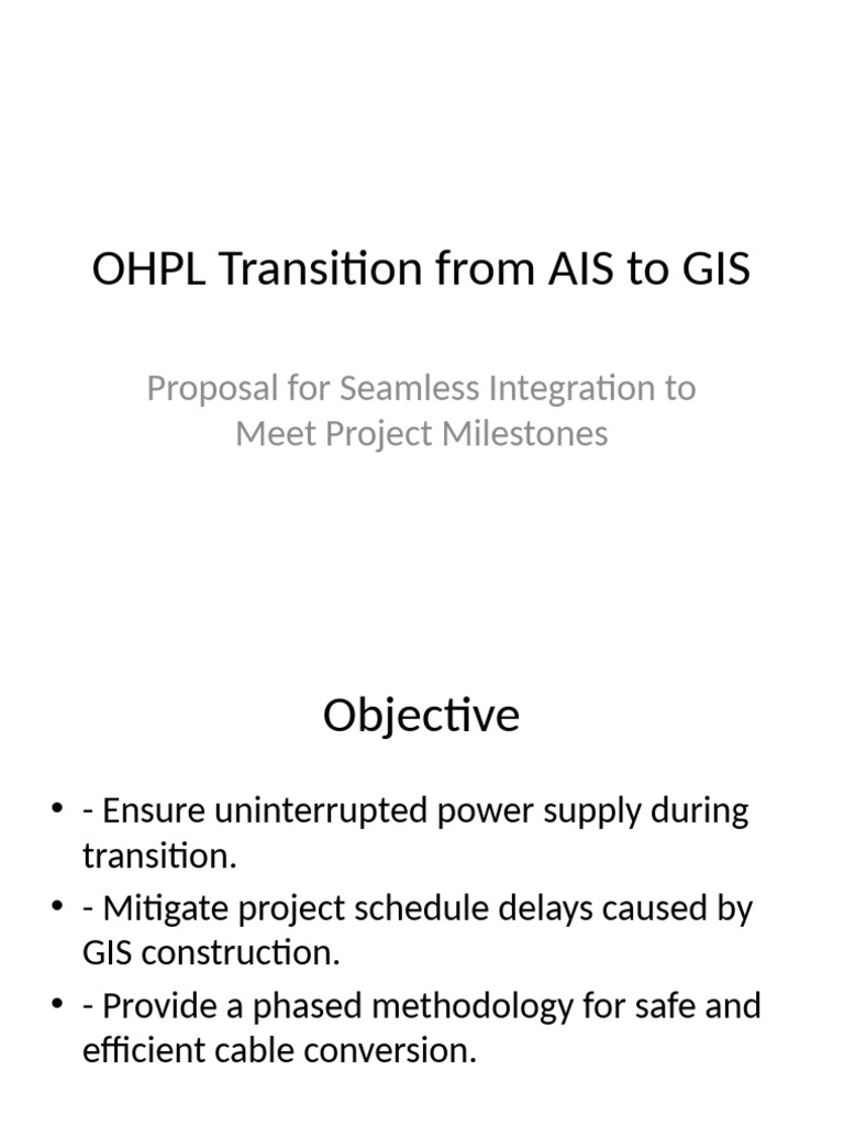 OHPL GIS Transition Proposal Guide | PDF