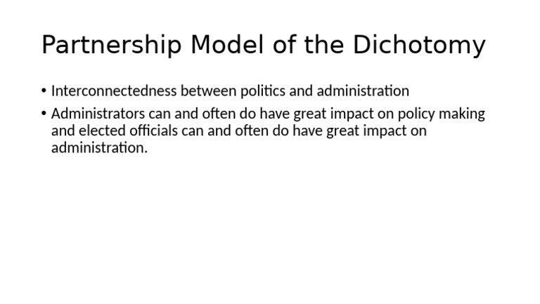 Partnership Model of The Dichotomy | PDF