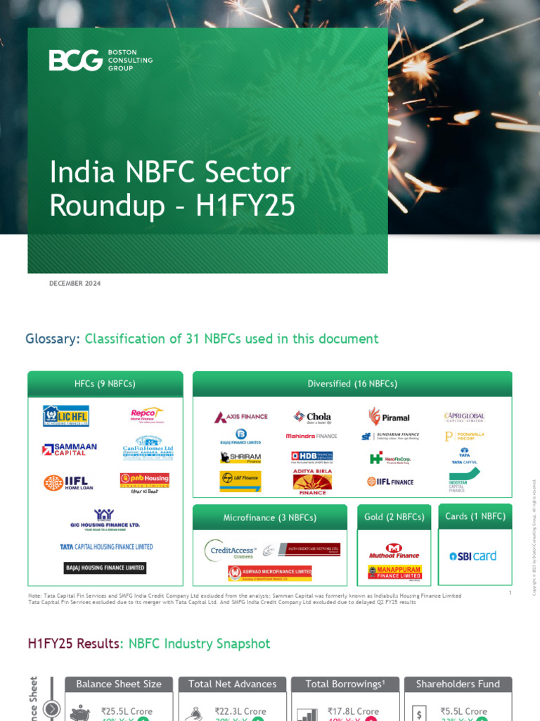 India NBFC Sector H1FY25 Overview | PDF | Non Bank Financial ...