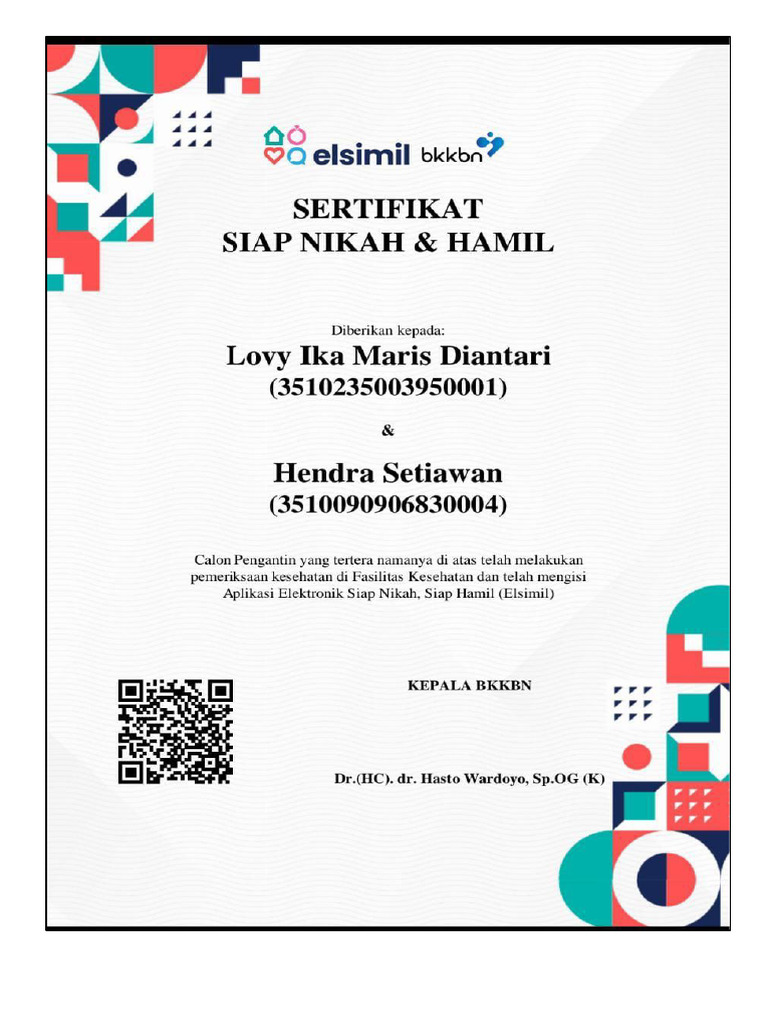 Sertifikat Elsimil Lovy Ika Maris d | PDF