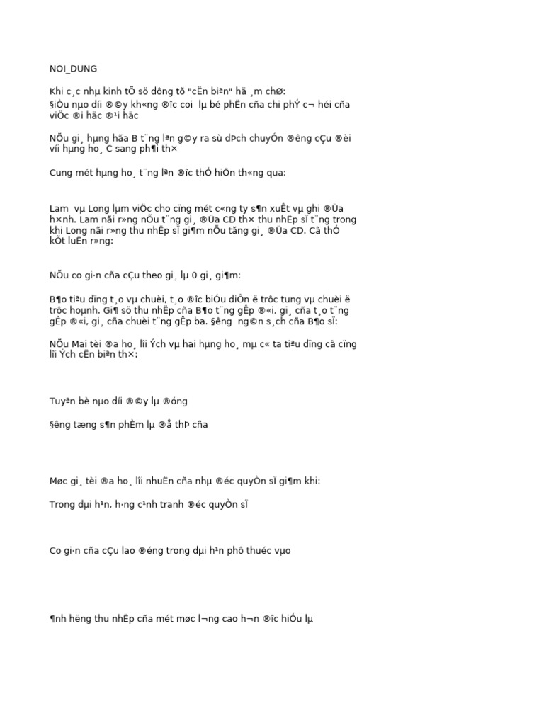 Ngan Hang Cau Hoi Trac Nghiem Vi Mo 1 Co Dap an (File Xls) | PDF