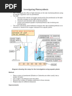 Photosynthesis Practical: Pondweed Experiment | PDF | Photosynthesis