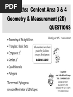 Booklet Congruency and Similarity Grade 9 | PDF | Euclid | Geometry