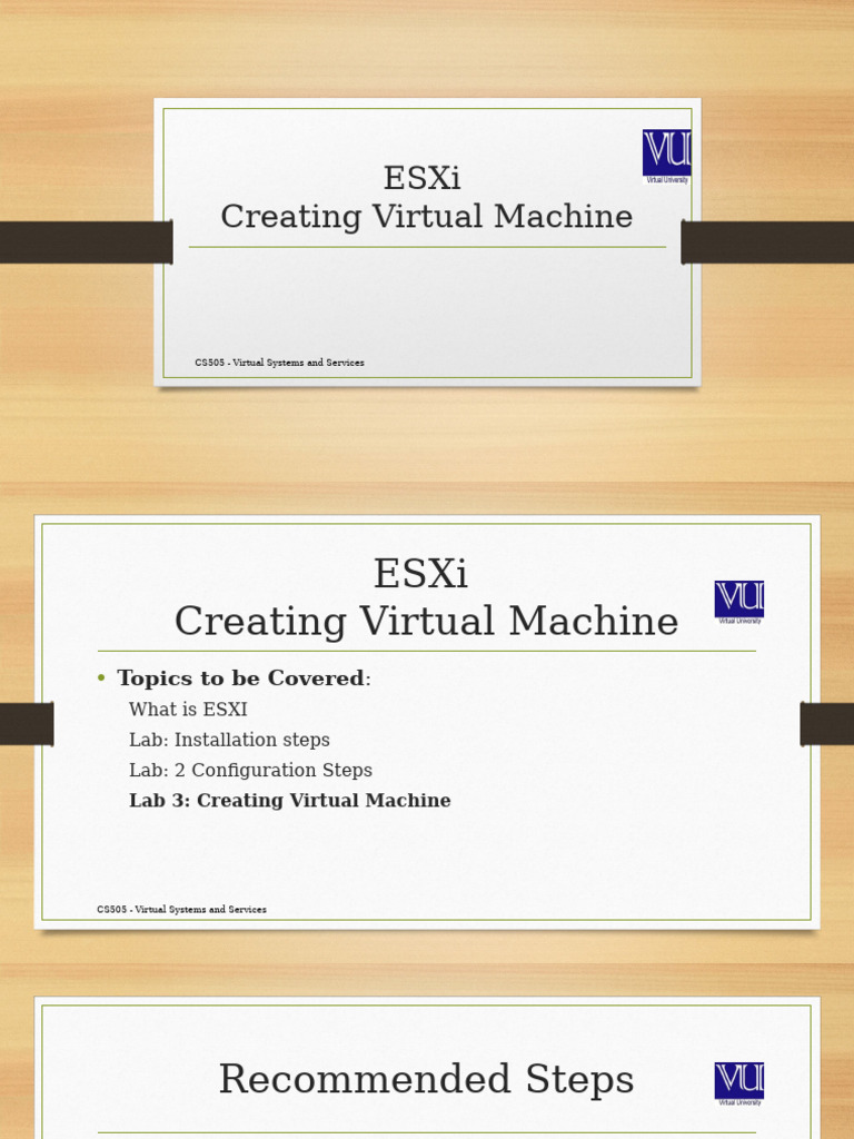 ESXi Lab3 - Creating Virtual Machin | PDF | Virtual Machine | Software