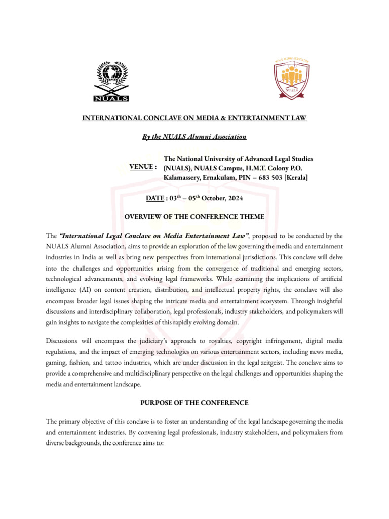 International Conclave Official Event Brochure | PDF | Intellectual Property | Artificial ...