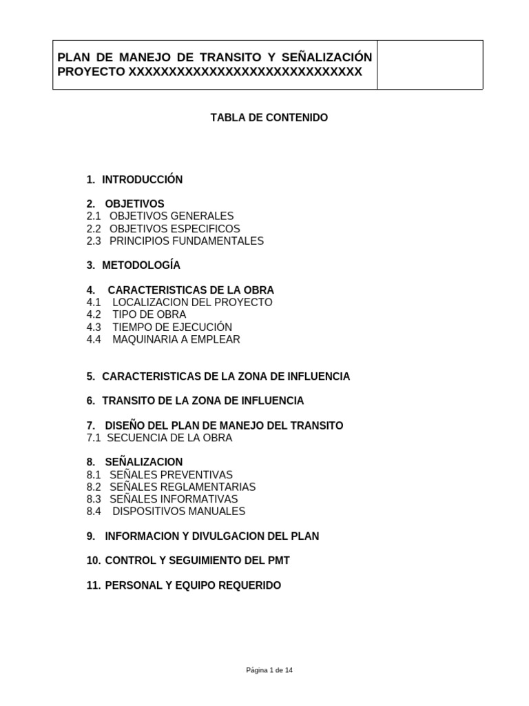 Plan Manejo de Transito 1 30 de Abril 2023 | PDF | Tráfico | Toma de ...