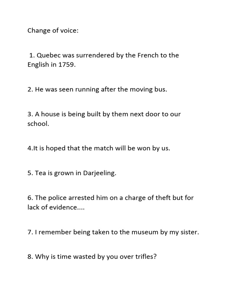 Change of Voice | PDF