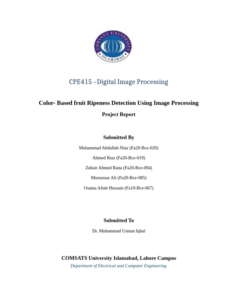 DIP PROJECT CEP | PDF | Automation | Image Segmentation