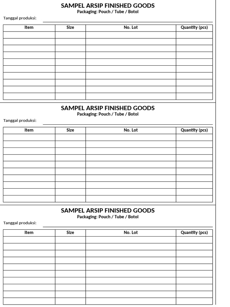 Blanko Label Sampel Arsip & Mikro | PDF