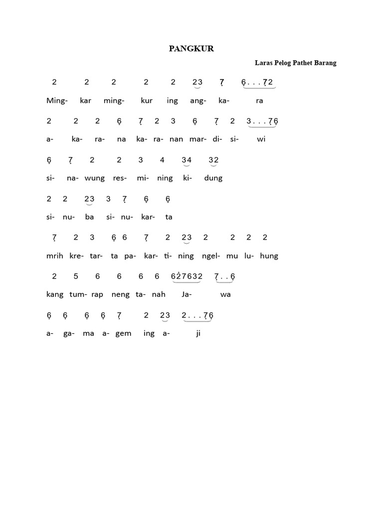 Tembang Pangkur | PDF