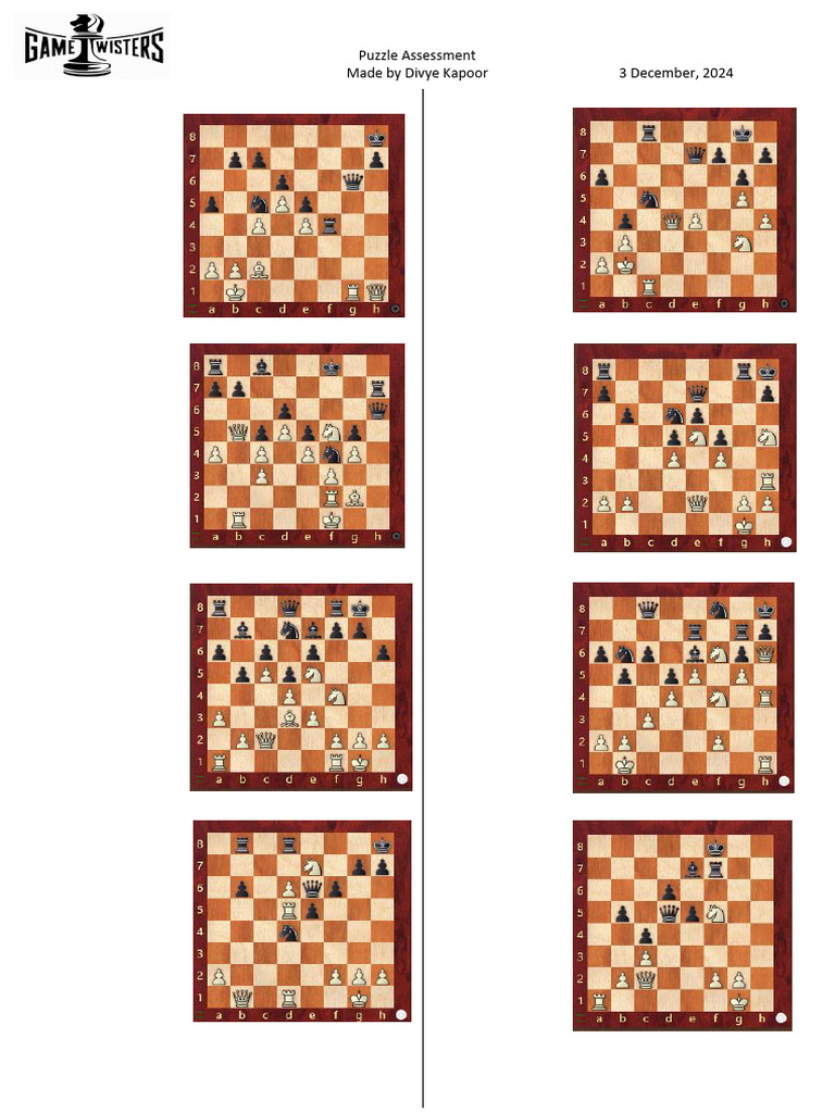 Puzzle Assessment by Divye Kapoor | PDF