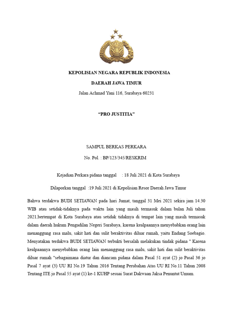 0.1 SAMPUL BERKAS PERKARA | PDF