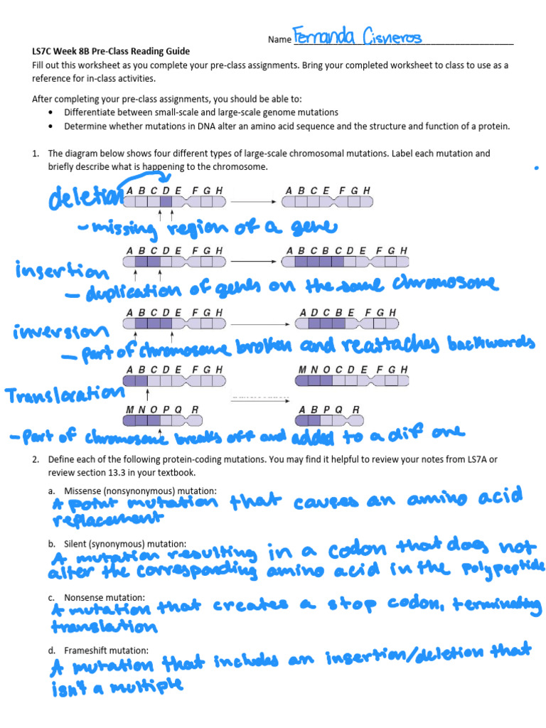 LS7C Week 8B Pre-Class Reading Guide | PDF