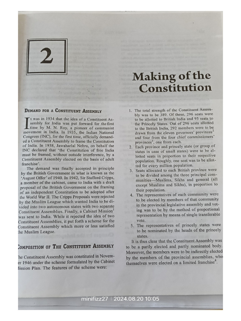Constitution Values Unit -1 | PDF