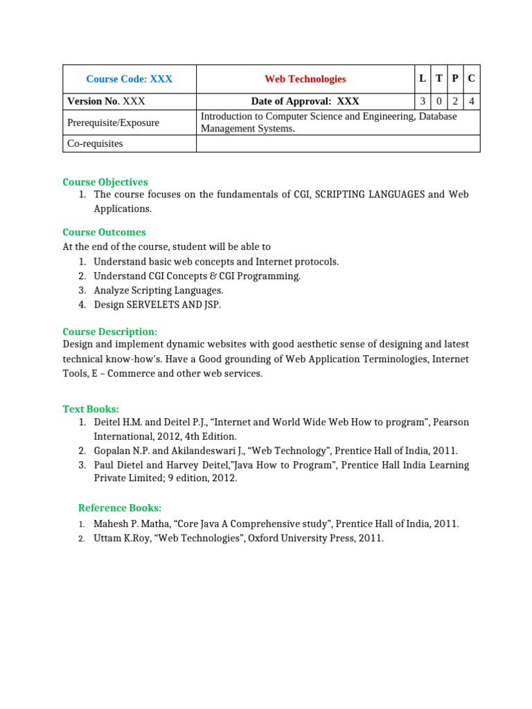 Web Technologies | PDF | World Wide Web | Internet & Web