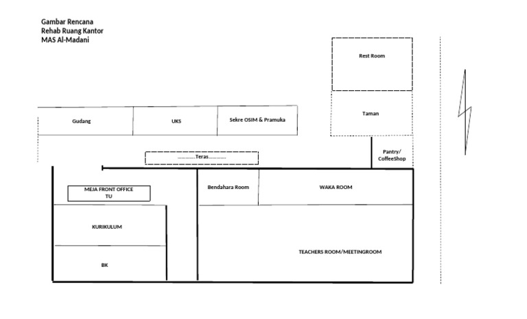 Denah Rehab Ruang Kantor - Komplit | PDF