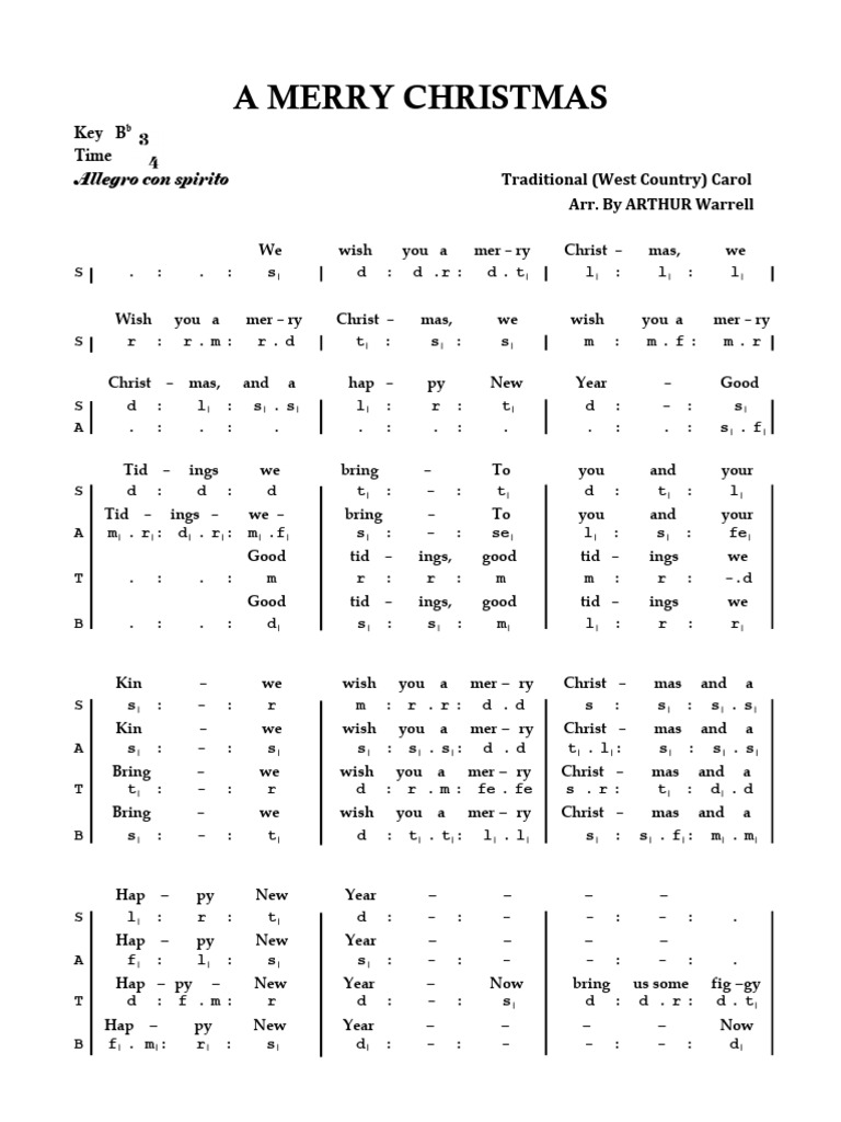 (Choirscript - Com) - A-Merry-Christmas-Arthur-Warrell-E84b1 | PDF ...