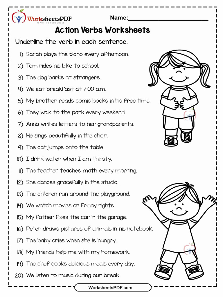 English Grammar Worksheet Grade 1: Year 2 | PDF