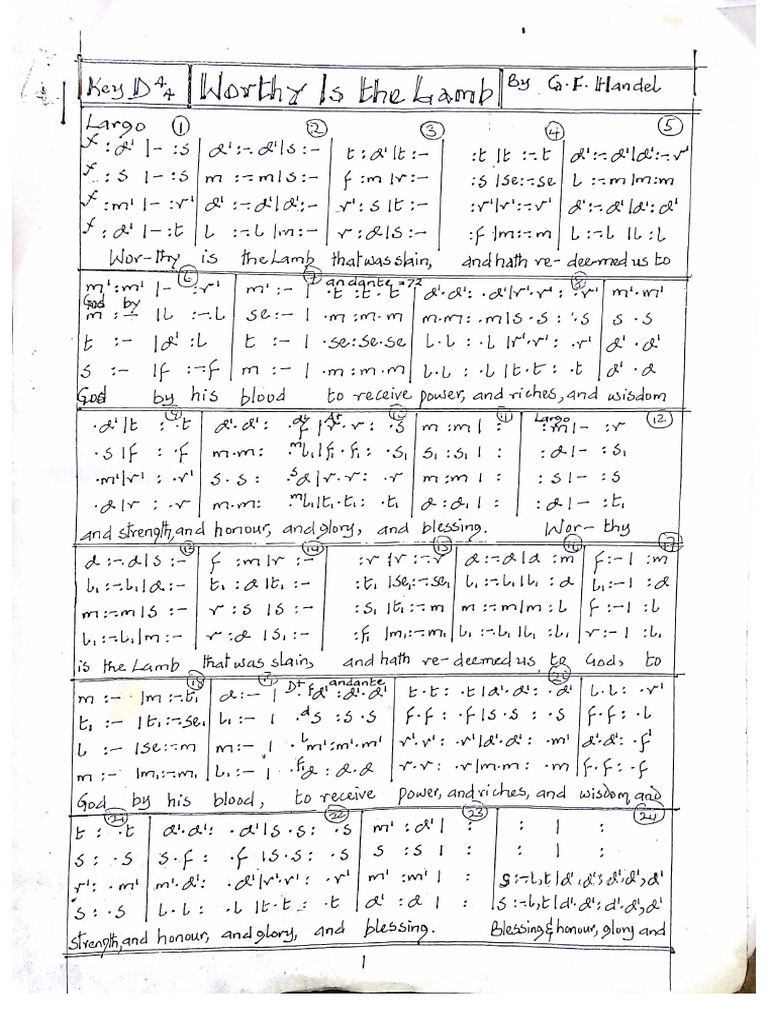 Worthy Is The Lamb Pdf